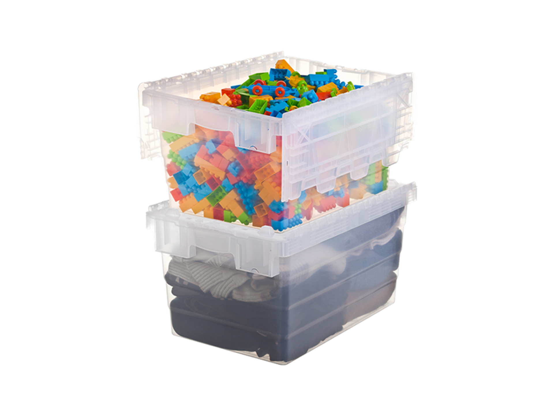 Abox Plastik - Kapaklı Şeffaf Konik Kasa - HP-6435-MK SF